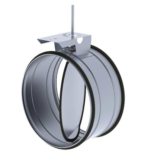 630 mm round shut-off and regulating damper with sealing gasket and ...